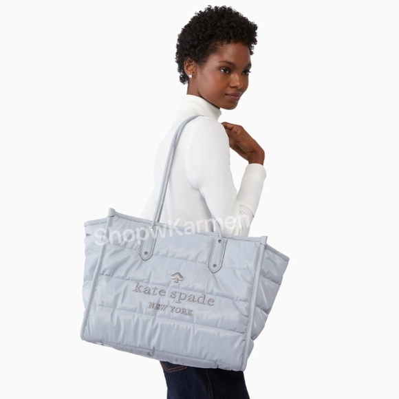 kate spade | Bags | Kate Spade Ella Quilted Puffy Extra Large Tote Bag ...